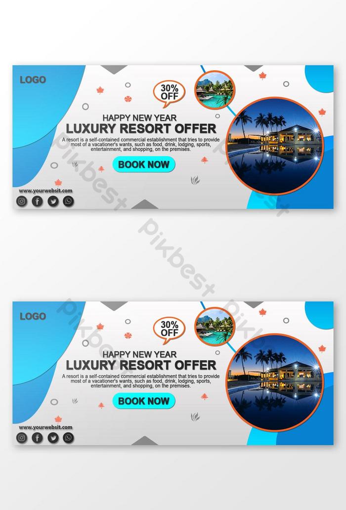 Happy New Year Luxury Resort Offer Facebook Cover | PSD Free Download ...