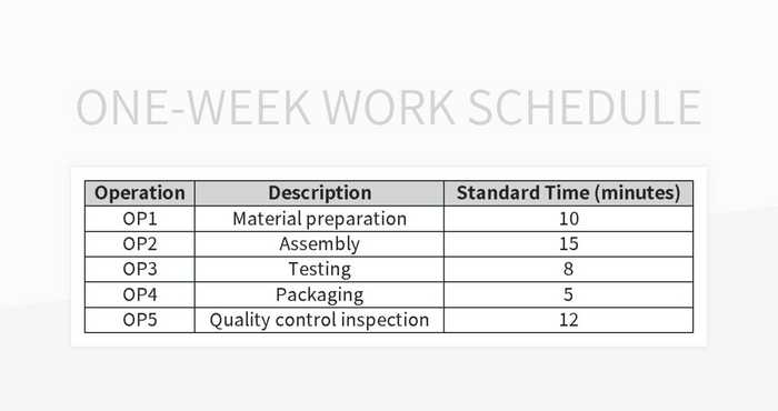 Creating An Effective One-Week Work Schedule: Best Practices And Tips Excel | Template Free ...