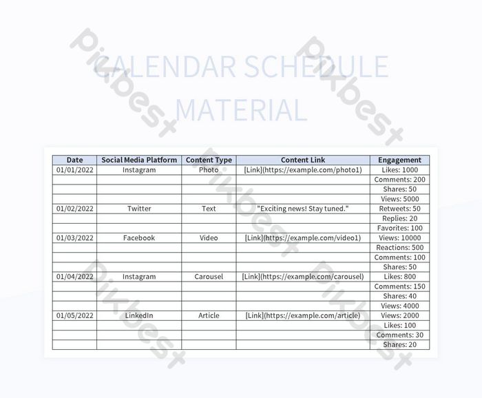 Mastering Your Calendar Schedule: The Key To Effective Time Management Excel | Template Free ...