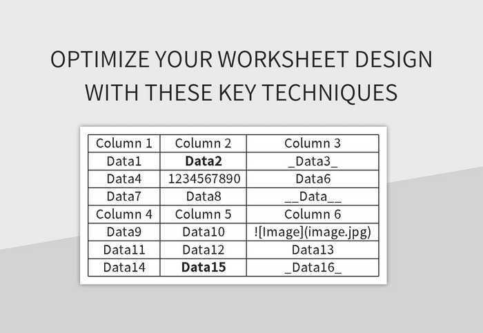 Enhance Your Worksheet Design With Essential Optimization Techniques Excel | Template Free ...