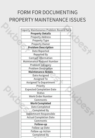 The Importance Of Using A Detailed Form For Documenting Vehicle Maintenance Excel | Template ...