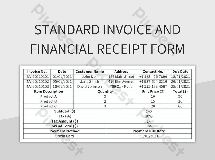 Creating Effective Invoice And Receipt Forms For Your Financial Transactions Excel Template