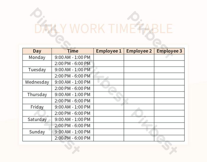 Creating An Effective Daily Schedule For Maximum Productivity Excel | Template Free Download ...