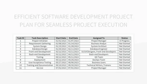 Software Development Plan Excel | Template Free Download - Pikbest