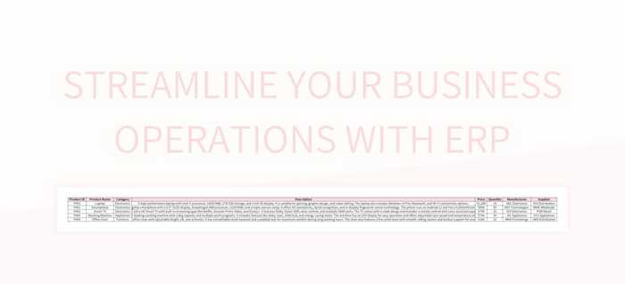 Optimize Your Business Operations With ERP Systems Excel | Template Free Download - Pikbest