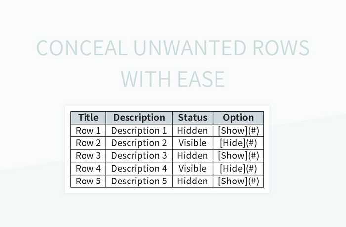 Simplify Hiding Unwanted Rows: A Guide Excel | Template Free Download - Pikbest