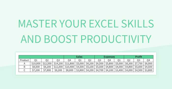 Enhance Productivity By Mastering Your Excel Skills Excel | Template Free Download - Pikbest