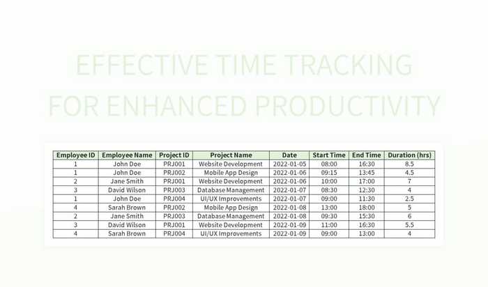 Improve Productivity With Efficient Time Tracking Excel | Template Free Download - Pikbest