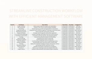 Optimize Your Construction Projects With Effective Management Software Excel | Template Free ...
