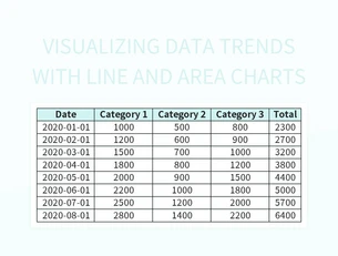 Visualizing Data Trends With A Red Stacked Line Chart Excel | Template Free Download - Pikbest
