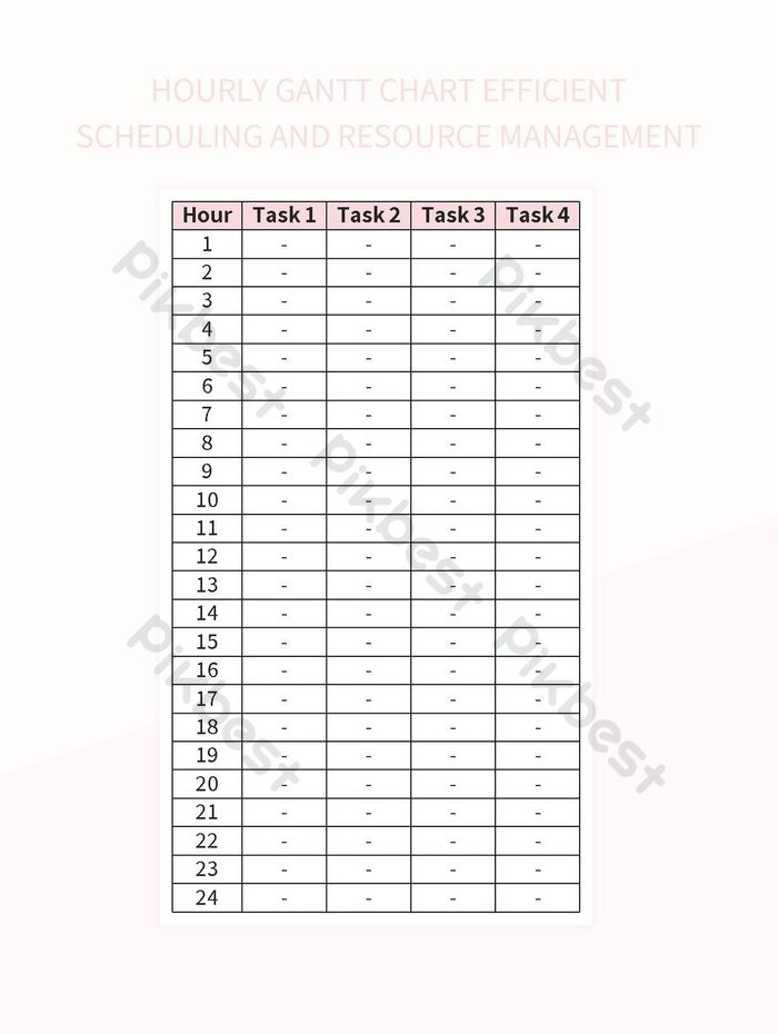 Optimizing Scheduling And Resource Management With Hourly Gantt Chart Strategy Excel Template