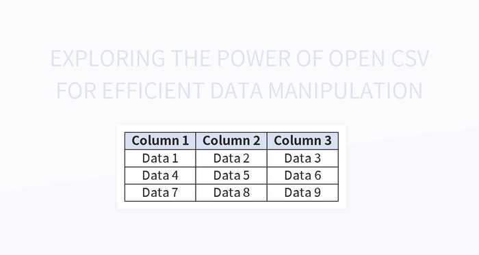 Unleashing The Potential Of Open Csv For Streamlined Data Processing Excel Template Free