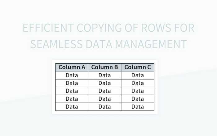 Efficient Copying Of Rows For Seamless Data Management Excel | Template Free Download - Pikbest