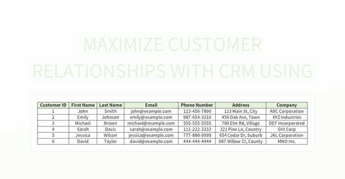 Enhancing Customer Relationships With Effective Crm Implementation Excel Template Free