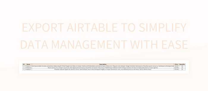 Export Airtable To Simplify Data Management With Ease Excel | Template Free Download - Pikbest