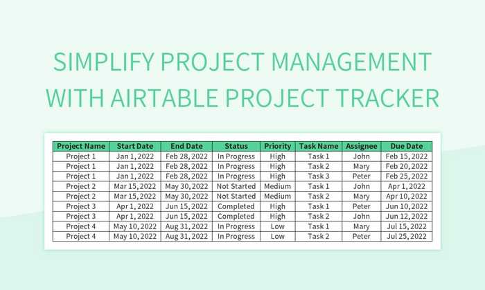 Simplify Project Management With Airtable Tracker Excel | Template Free Download - Pikbest