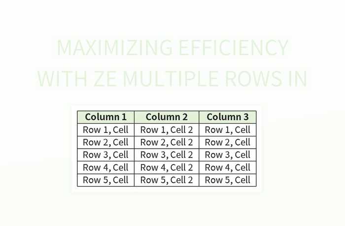 Maximizing Efficiency With Ze Multiple Rows In Excel | Template Free Download - Pikbest