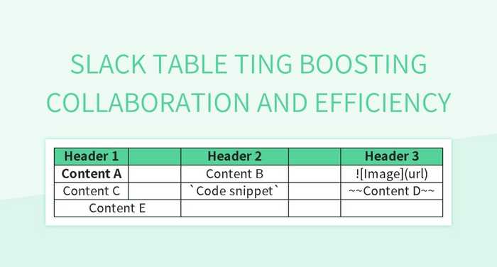 Slack Table Ting Boosting Collaboration And Efficiency Excel | Template Free Download - Pikbest