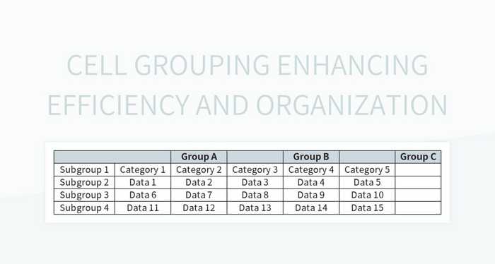 Cell Grouping Enhancing Efficiency And Organization Excel | Template Free Download - Pikbest
