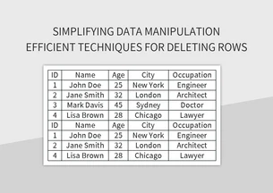 Techniques For Ordering Rows In A Database Excel | Template Free Download - Pikbest