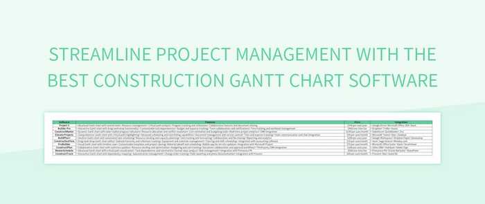Optimize Project Management Efficiency With Leading Construction Gantt Chart Software Excel ...