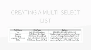 Create A Multi-Select List For Enhanced User Input Excel | Template Free Download - Pikbest
