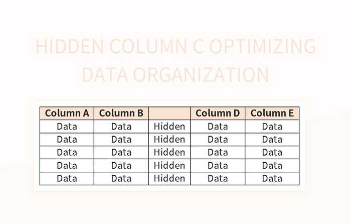 Hidden Column C Optimizing Data Organization Excel | Template Free Download - Pikbest