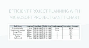 Optimizing Project Efficiency Using Microsoft Gantt Chart Tool Excel | Template Free Download ...
