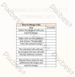 Merging Two Cells With Data Excel | Template Free Download - Pikbest