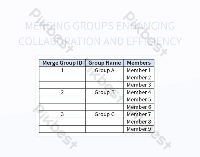 Merging Groups Enhancing Collaboration And Efficiency Excel | Template Free Download - Pikbest