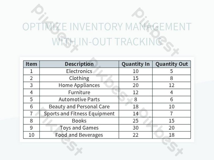 Optimize Inventory Management With In-Out Tracking Excel | Template Free Download - Pikbest