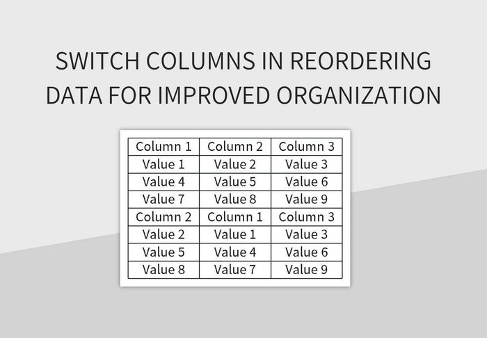 Switch Columns In Reordering Data For Improved Organization Excel | Template Free Download - Pikbest