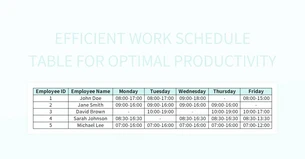 Creating An Effective Hourly Work Schedule Excel | Template Free Download - Pikbest