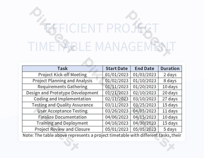 Optimizing Project Timeline Management For Enhanced Efficiency Excel Template Free Download