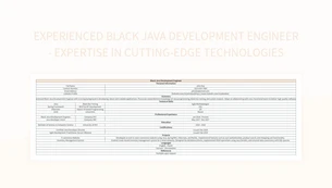 Java Development Engineer Excel | Template Free Download - Pikbest