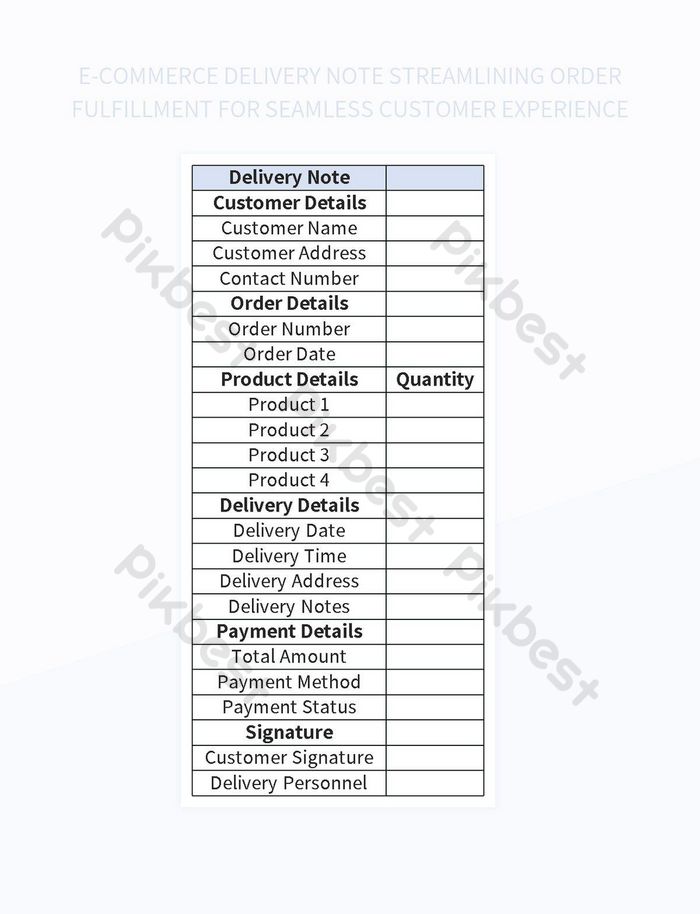 Optimizing E Commerce Delivery Notes For Efficient Order Processing And