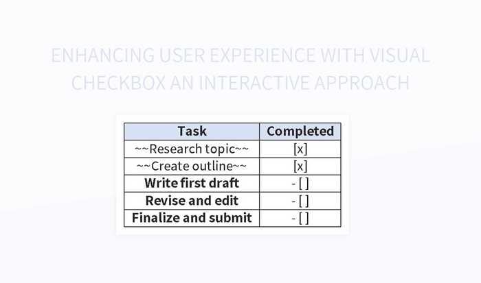Enhancing User Experience With Visual Checkbox An Interactive Approach Excel Template Free