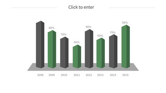 "Enhance Data Visualization With Line Graph Featuring Green And Black Bars" PowerPoint ...