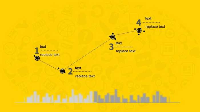 "Enhance Your Data Visualization With A Line Graph Diagram On Yellow Background" PowerPoint ...