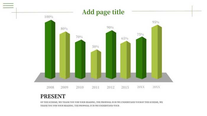 "Visualizing Data: Green Bar Chart Graphic Display" PowerPoint | Template Free Download - Pikbest