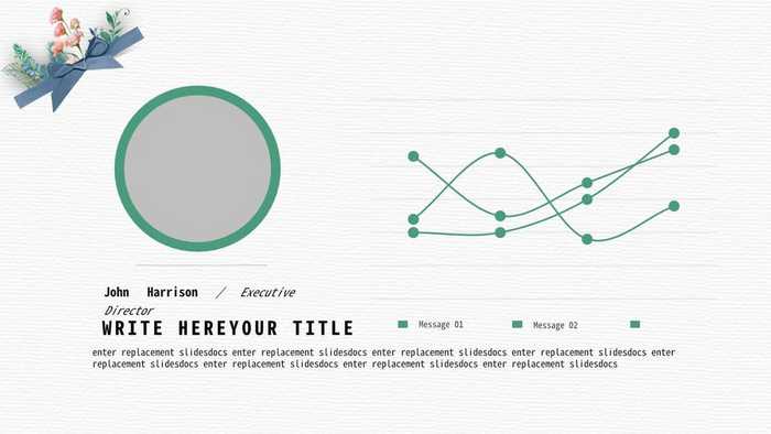 "Visualizing Data With A Line Graph And Green Circle Diagram" PowerPoint | Template Free ...