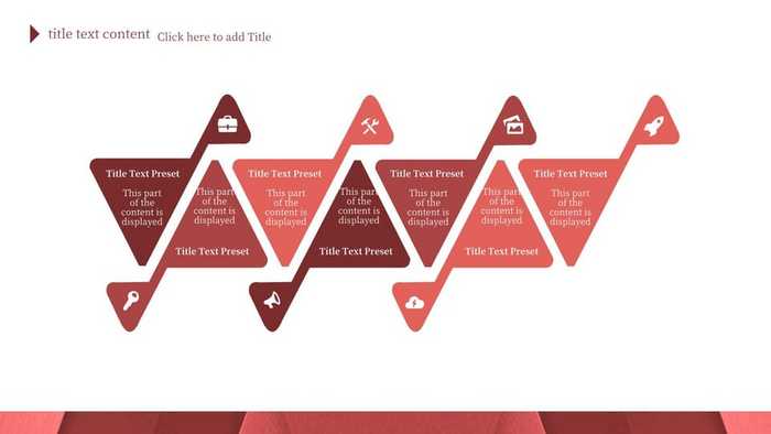 "Visualizing Processes: Red Triangle Arrow Diagram Explanation" PowerPoint | Template Free ...