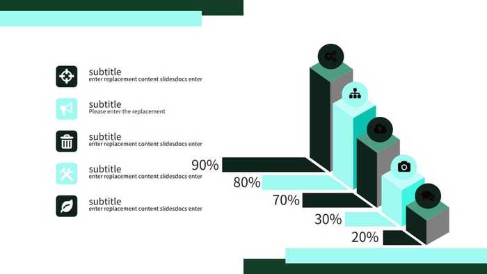 Enhance Your Data Visualization With A Bar Chart Graphic Featuring Icons PowerPoint | Template ...