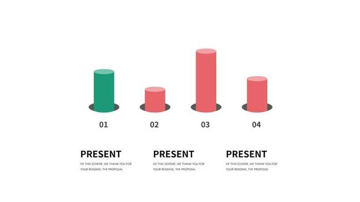 Enhancing Visualization: Optimizing The Visual Impact Of Red And Green Bar Charts PowerPoint ...