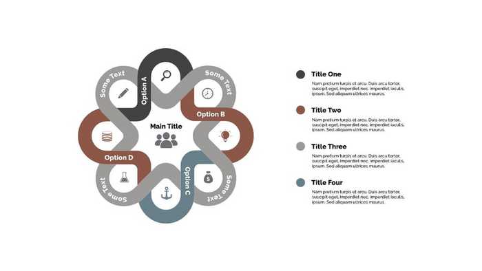 "Optimizing Your Business Plan With A Circular Diagram Featuring Five Options" PowerPoint ...