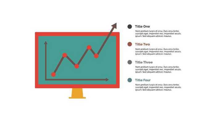 Computer Screen With Line Graph PowerPoint | Template Free Download - Pikbest