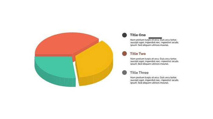 Creating A Pie Chart Featuring Three Labeled Sections In Diverse Colors PowerPoint | Template ...