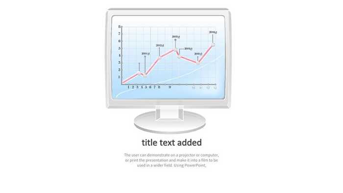Computer Monitor With Line Graph PowerPoint | Template Free Download - Pikbest