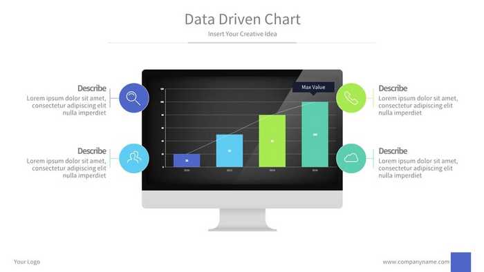 "Optimizing Data Visualization With A Computer Screen Displaying Bar Chart" PowerPoint ...