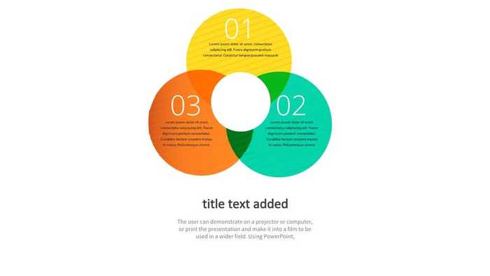 "Visualization Of Three Overlapping Circles With Numerical Labels" PowerPoint | Template Free ...